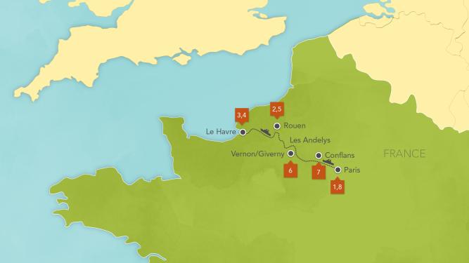 Seine River Map Europe